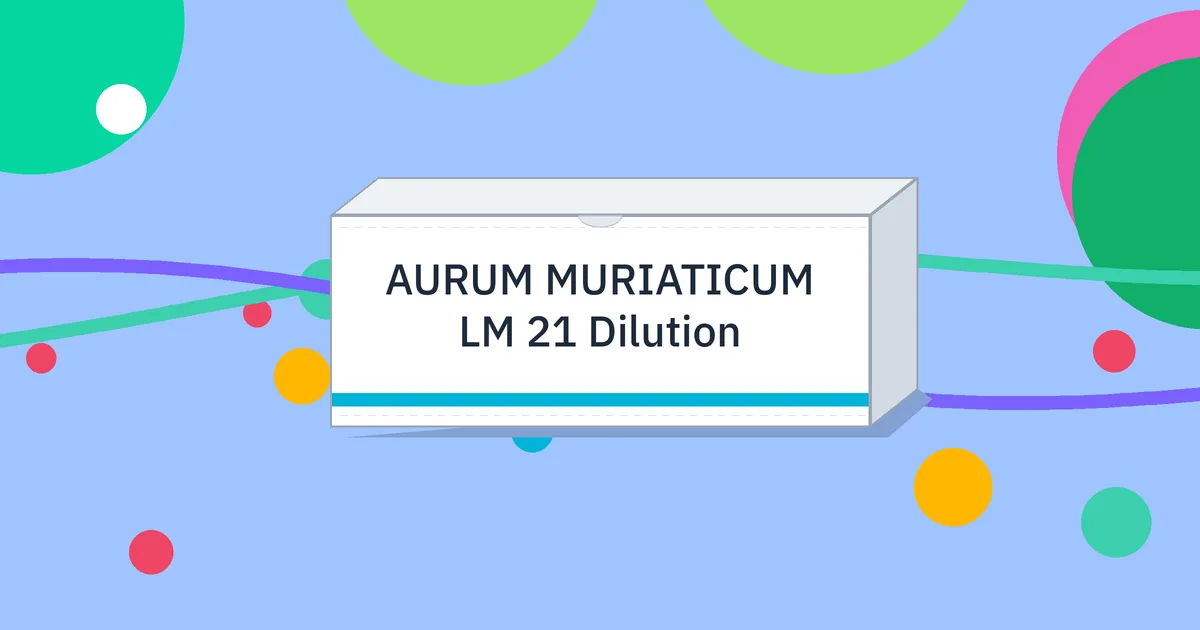 Symbolbild: Packung mit der Aufschrift AURUM MURIATICUM LM 21 Dilution (PZN 12785590) – Verfügbarkeit und Bezug in Apotheken in Frankfurt am Main