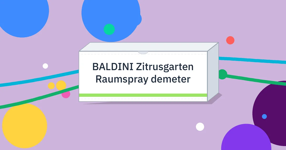 Symbolbild: Packung mit der Aufschrift BALDINI Zitrusgarten Raumspray demeter (PZN 18756477) – Verfügbarkeit und Bezug in Apotheken in Frankfurt am Main