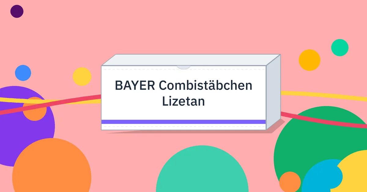 Symbolbild: Packung mit der Aufschrift BAYER Combistäbchen Lizetan (PZN 10116382) – Verfügbarkeit und Bezug in Apotheken in Frankfurt am Main