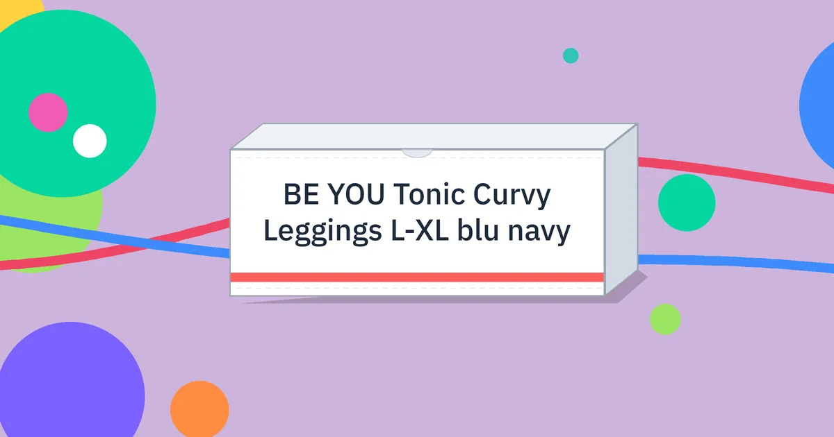Symbolbild: Packung mit der Aufschrift BE YOU Tonic Curvy Leggings L-XL blu navy (PZN 20376658) – Verfügbarkeit und Bezug in Apotheken in Frankfurt am Main