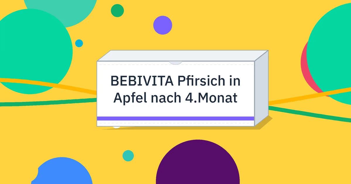 Symbolbild: Packung mit der Aufschrift BEBIVITA Pfirsich in Apfel nach 4.Monat (PZN 11639030) – Verfügbarkeit und Bezug in Apotheken in Frankfurt am Main