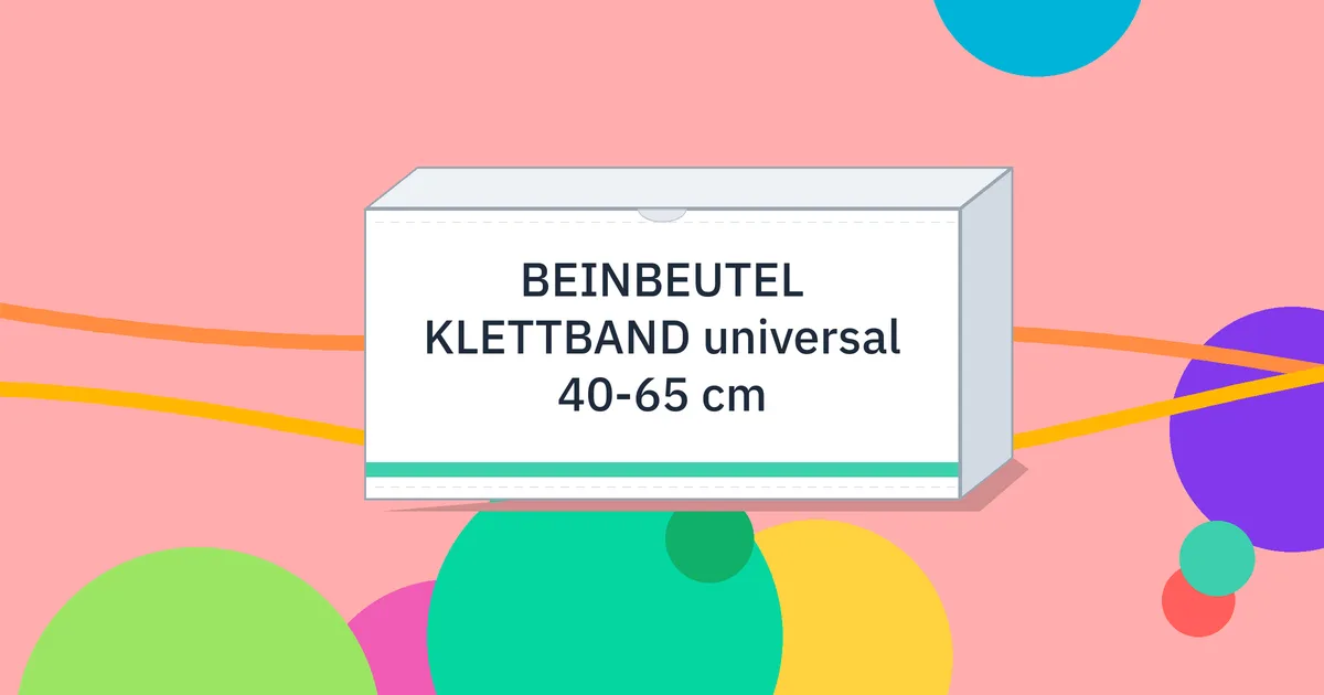 Symbolbild: Packung mit der Aufschrift BEINBEUTEL KLETTBAND universal 40-65 cm (PZN 05020421) – Verfügbarkeit und Bezug in Apotheken in Frankfurt am Main