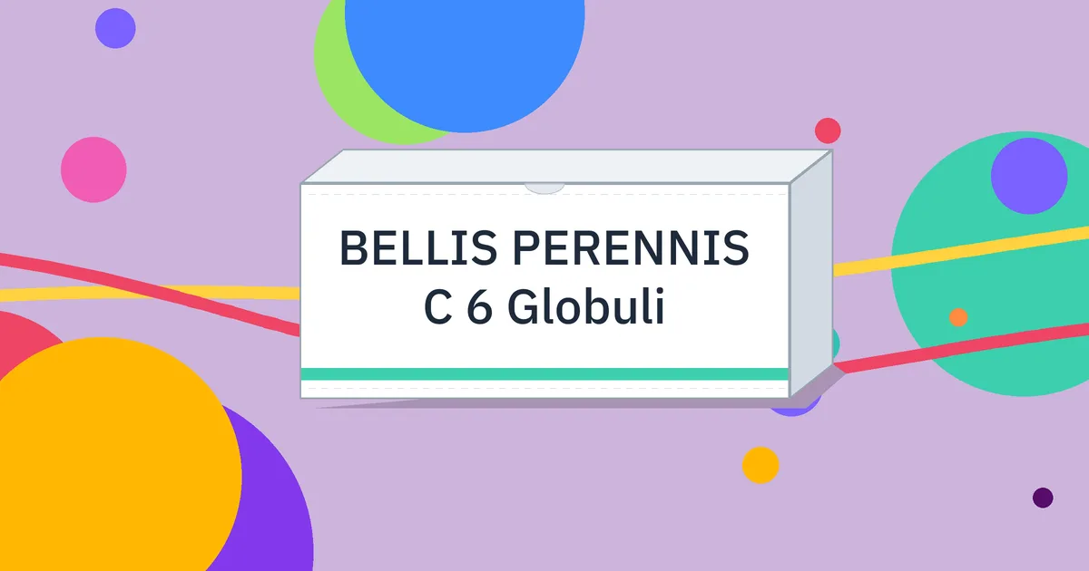 Symbolbild: Packung mit der Aufschrift BELLIS PERENNIS C 6 Globuli (PZN 16669283) – Verfügbarkeit und Bezug in Apotheken in Frankfurt am Main