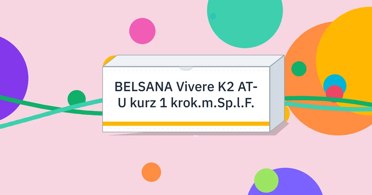 Symbolbild: Packung mit der Aufschrift BELSANA Vivere K2 AT-U kurz 1 krok.m.Sp.l.F. (PZN 08535249) – Verfügbarkeit und Bezug in Apotheken in Frankfurt am Main