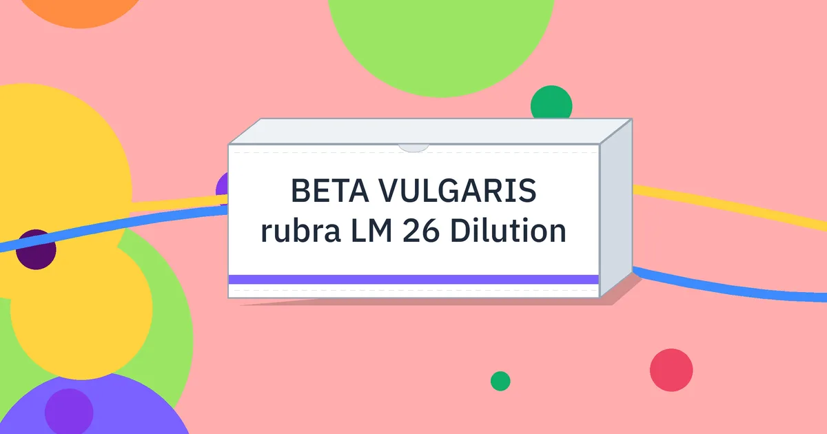 Symbolbild: Packung mit der Aufschrift BETA VULGARIS rubra LM 26 Dilution (PZN 13385384) – Verfügbarkeit und Bezug in Apotheken in Frankfurt am Main