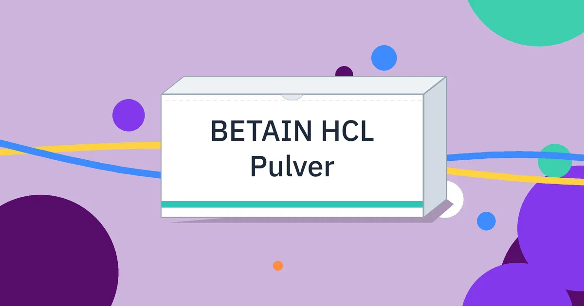 Symbolbild: Packung mit der Aufschrift BETAIN HCL Pulver (PZN 15868543) – Verfügbarkeit und Bezug in Apotheken in Frankfurt am Main