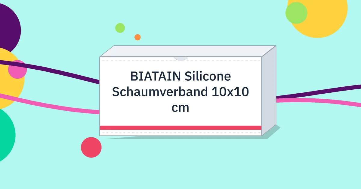 Symbolbild: Packung mit der Aufschrift BIATAIN Silicone Schaumverband 10x10 cm (PZN 19899931) – Verfügbarkeit und Bezug in Apotheken in Frankfurt am Main