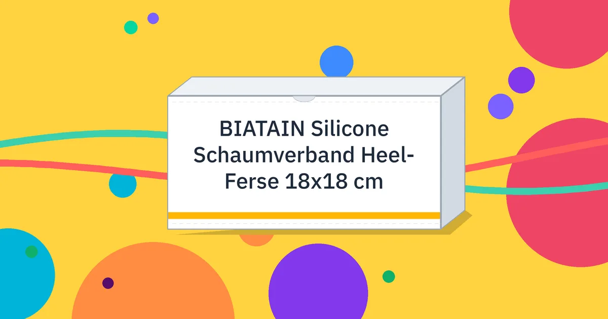 Symbolbild: Packung mit der Aufschrift BIATAIN Silicone Schaumverband Heel-Ferse 18x18 cm (PZN 18670043) – Verfügbarkeit und Bezug in Apotheken in Frankfurt am Main