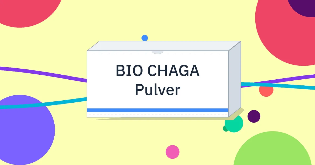 Symbolbild: Packung mit der Aufschrift BIO CHAGA Pulver (PZN 16360829) – Verfügbarkeit und Bezug in Apotheken in Frankfurt am Main