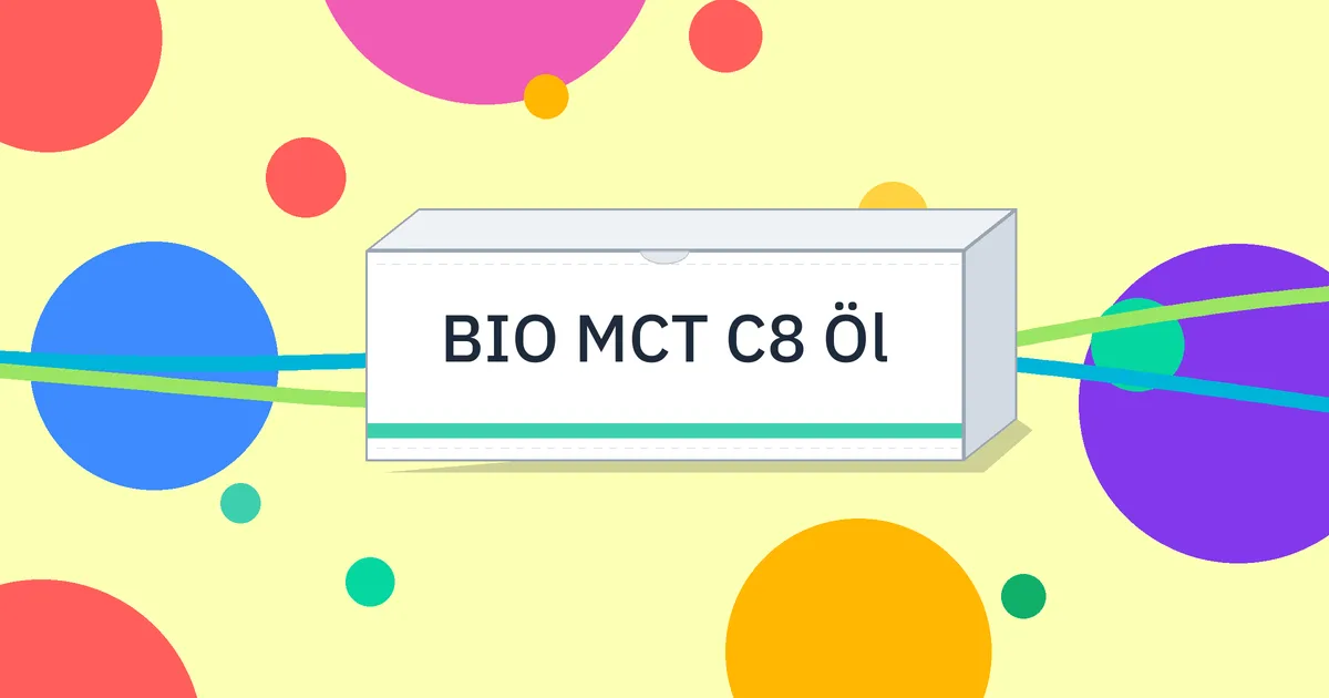 Symbolbild: Packung mit der Aufschrift BIO MCT C8 Öl (PZN 20000930) – Verfügbarkeit und Bezug in Apotheken in Frankfurt am Main