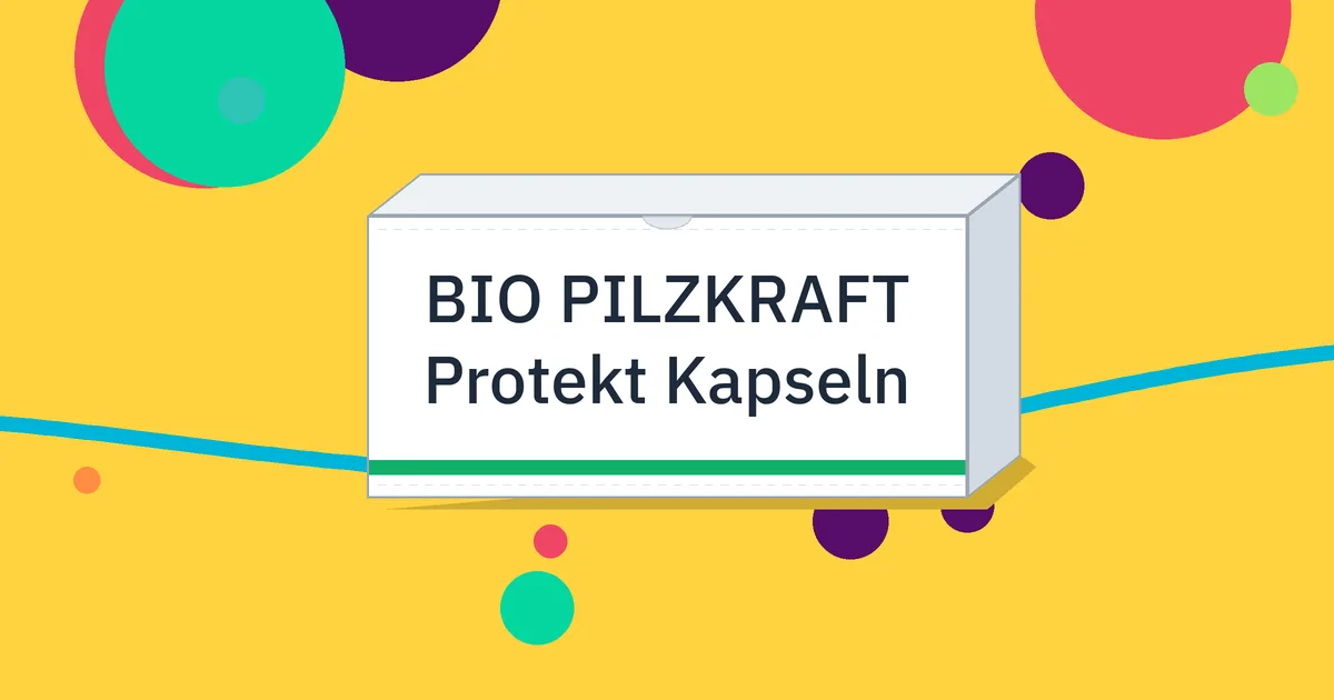 Symbolbild: Packung mit der Aufschrift BIO PILZKRAFT Protekt Kapseln (PZN 20385930) – Verfügbarkeit und Bezug in Apotheken in Frankfurt am Main