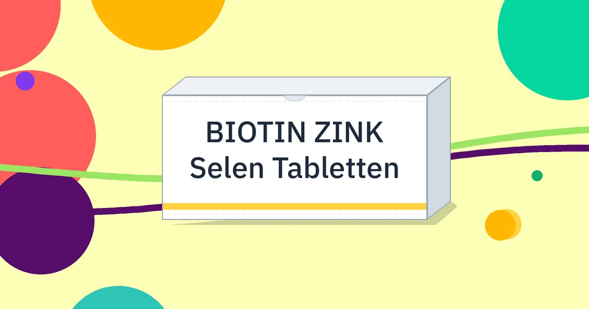 Symbolbild: Packung mit der Aufschrift BIOTIN ZINK Selen Tabletten (PZN 20134659) – Verfügbarkeit und Bezug in Apotheken in Frankfurt am Main
