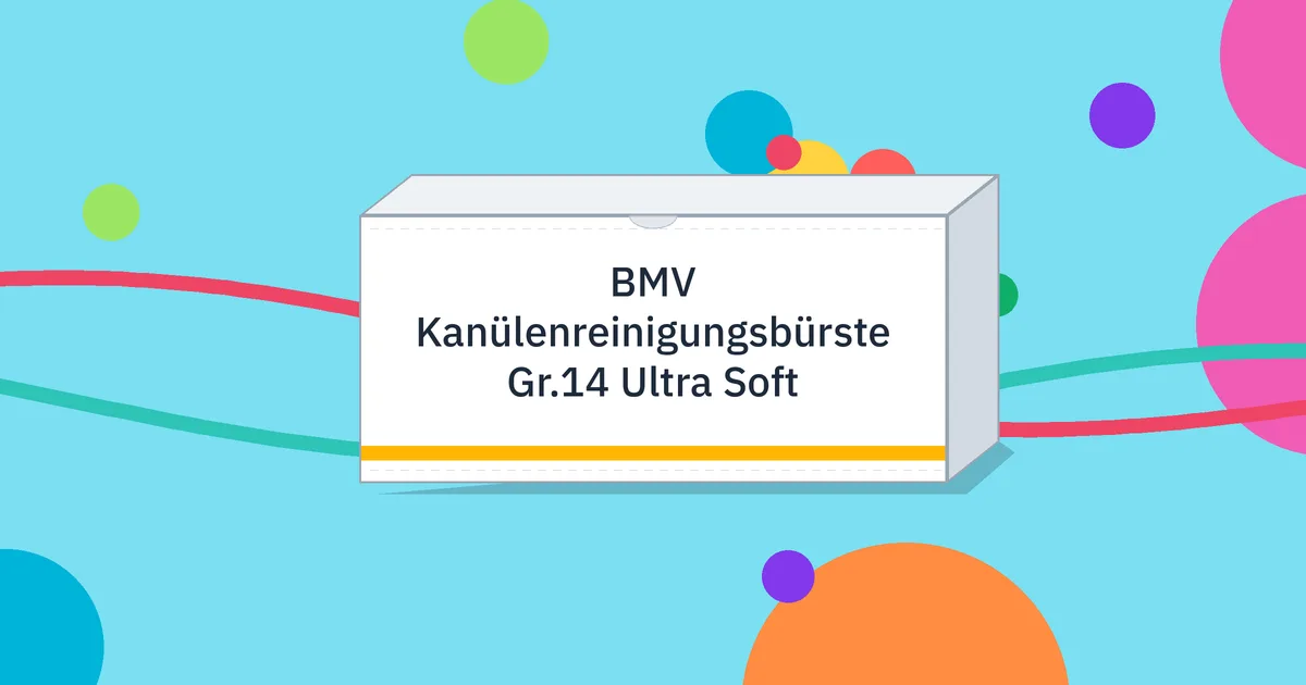 Symbolbild: Packung mit der Aufschrift BMV Kanülenreinigungsbürste Gr.14 Ultra Soft (PZN 10747444) – Verfügbarkeit und Bezug in Apotheken in Frankfurt am Main