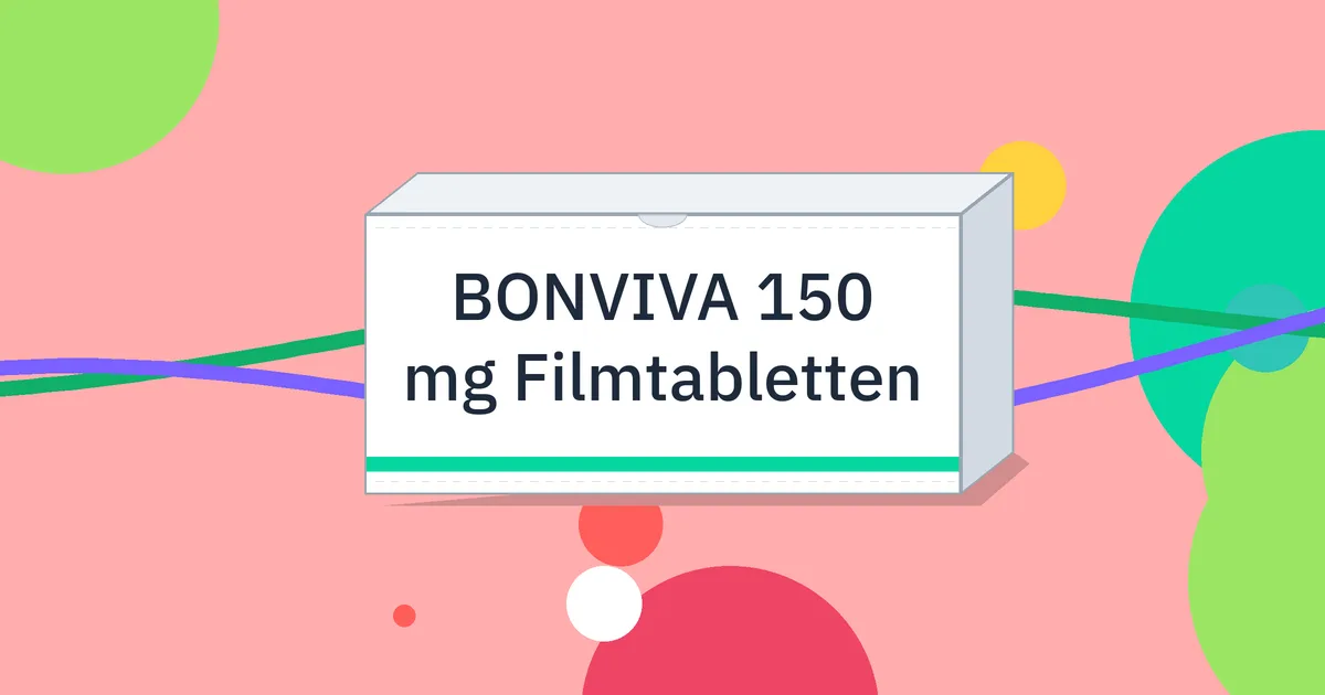 Symbolbild: Packung mit der Aufschrift BONVIVA 150 mg Filmtabletten (PZN 00607245) – Verfügbarkeit und Bezug in Apotheken in Frankfurt am Main