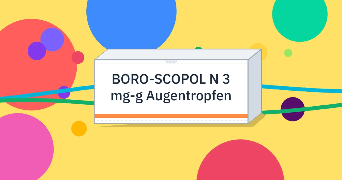 Symbolbild: Packung mit der Aufschrift BORO-SCOPOL N 3 mg-g Augentropfen (PZN 16352310) – Verfügbarkeit und Bezug in Apotheken in Frankfurt am Main