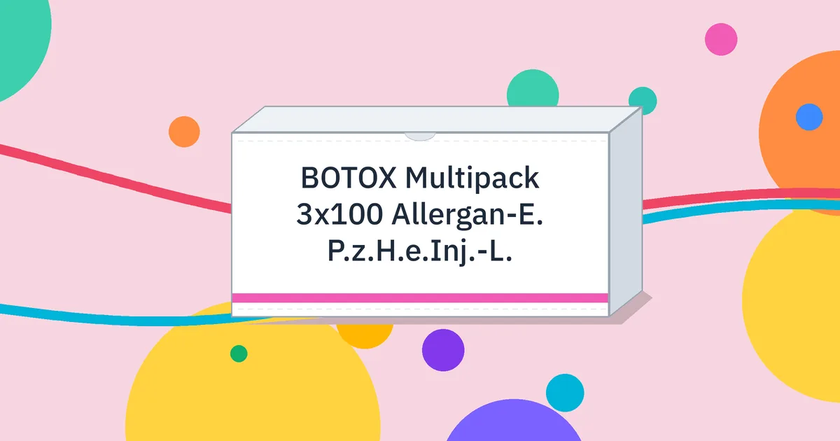 Symbolbild: Packung mit der Aufschrift BOTOX Multipack 3x100 Allergan-E. P.z.H.e.Inj.-L. (PZN 19876462) – Verfügbarkeit und Bezug in Apotheken in Frankfurt am Main