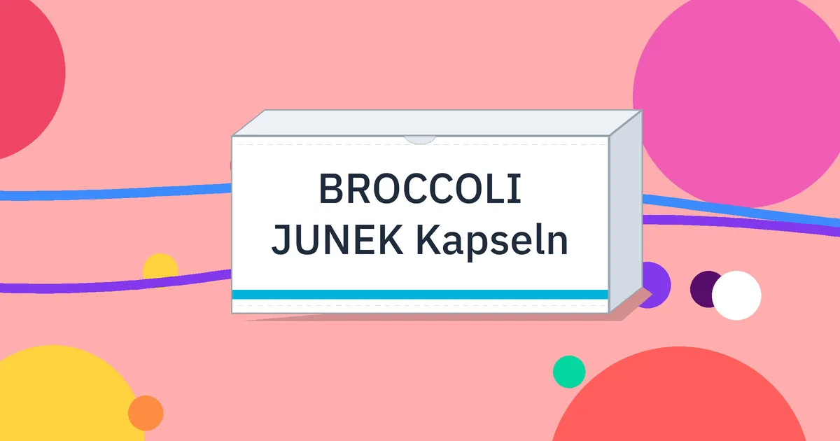 Symbolbild: Packung mit der Aufschrift BROCCOLI JUNEK Kapseln (PZN 00137963) – Verfügbarkeit und Bezug in Apotheken in Frankfurt am Main