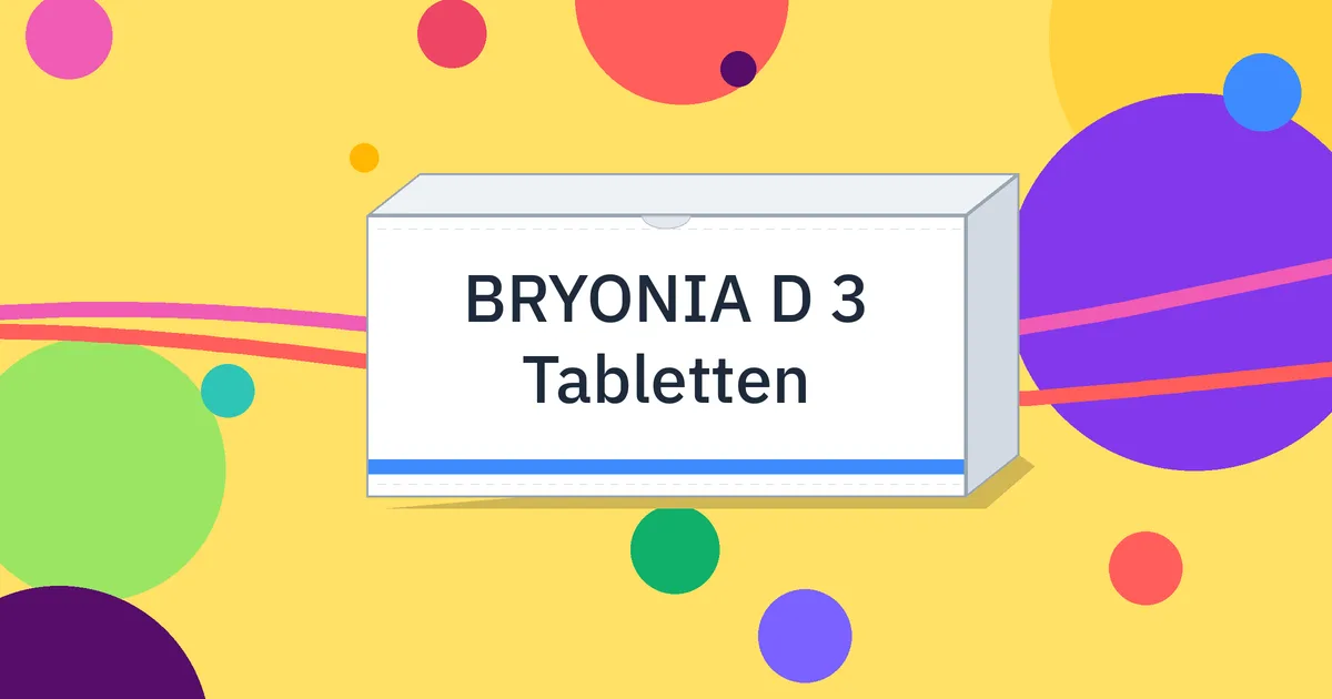 Symbolbild: Packung mit der Aufschrift BRYONIA D 3 Tabletten (PZN 01761310) – Verfügbarkeit und Bezug in Apotheken in Frankfurt am Main