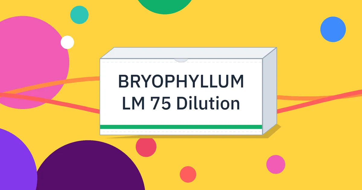 Symbolbild: Packung mit der Aufschrift BRYOPHYLLUM LM 75 Dilution (PZN 13397884) – Verfügbarkeit und Bezug in Apotheken in Frankfurt am Main