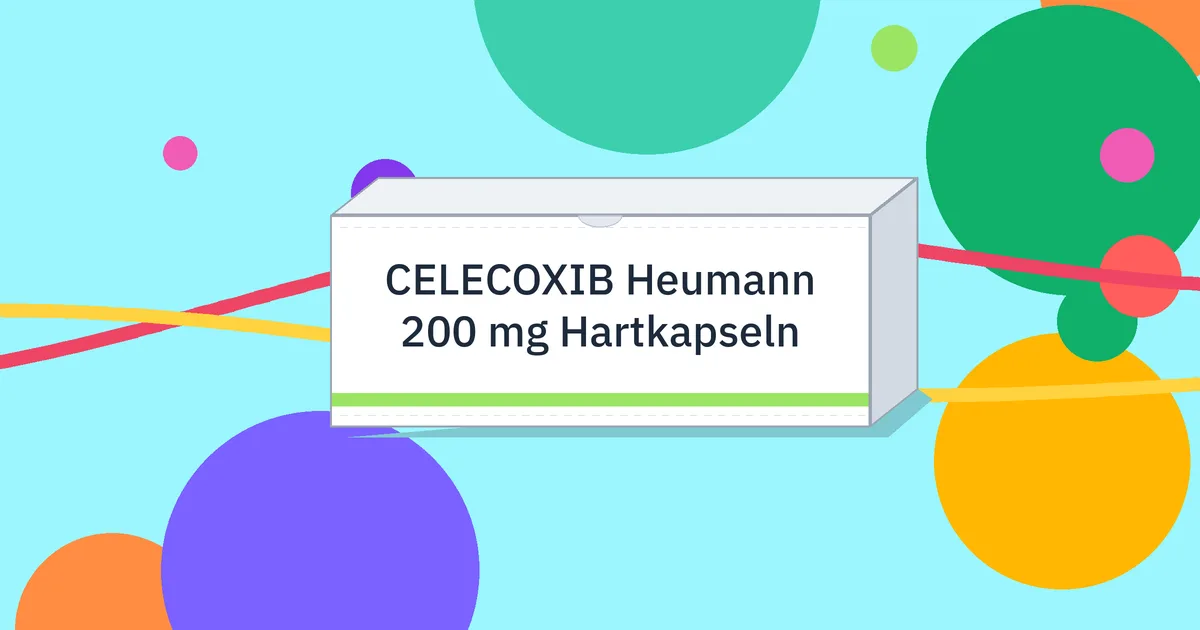 Symbolbild: Packung mit der Aufschrift CELECOXIB Heumann 200 mg Hartkapseln (PZN 10333961) – Verfügbarkeit und Bezug in Apotheken in Frankfurt am Main