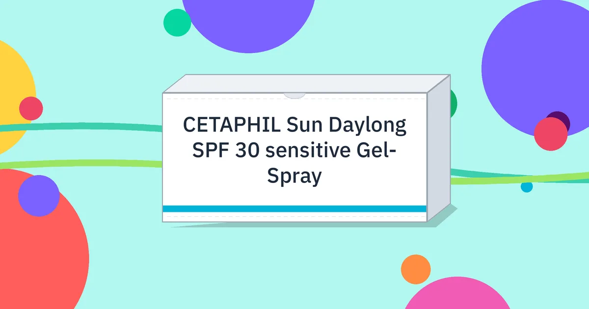 Symbolbild: Packung mit der Aufschrift CETAPHIL Sun Daylong SPF 30 sensitive Gel-Spray (PZN 20007866) – Verfügbarkeit und Bezug in Apotheken in Frankfurt am Main