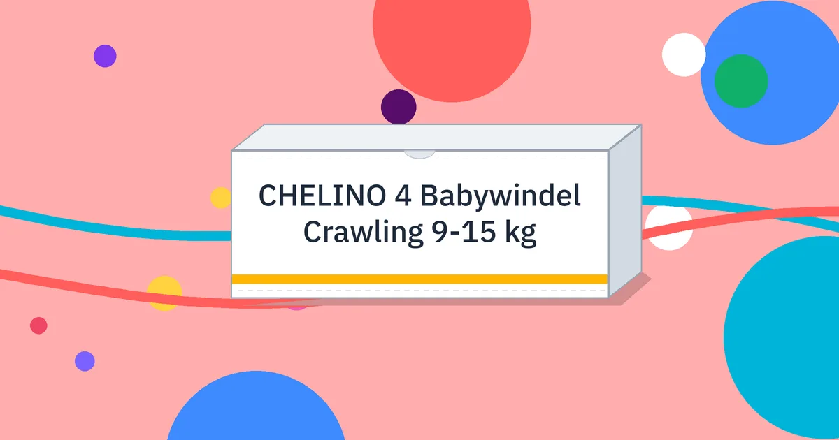 Symbolbild: Packung mit der Aufschrift CHELINO 4 Babywindel Crawling 9-15 kg (PZN 11133000) – Verfügbarkeit und Bezug in Apotheken in Frankfurt am Main