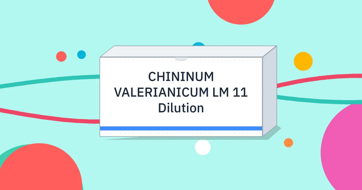Symbolbild: Packung mit der Aufschrift CHININUM VALERIANICUM LM 11 Dilution (PZN 13442691) – Verfügbarkeit und Bezug in Apotheken in Frankfurt am Main