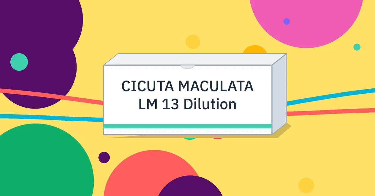 Symbolbild: Packung mit der Aufschrift CICUTA MACULATA LM 13 Dilution (PZN 12818272) – Verfügbarkeit und Bezug in Apotheken in Frankfurt am Main