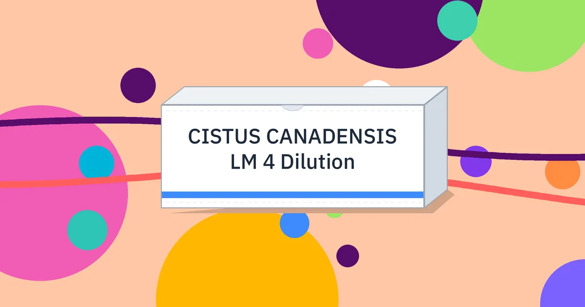 Symbolbild: Packung mit der Aufschrift CISTUS CANADENSIS LM 4 Dilution (PZN 12821191) – Verfügbarkeit und Bezug in Apotheken in Frankfurt am Main