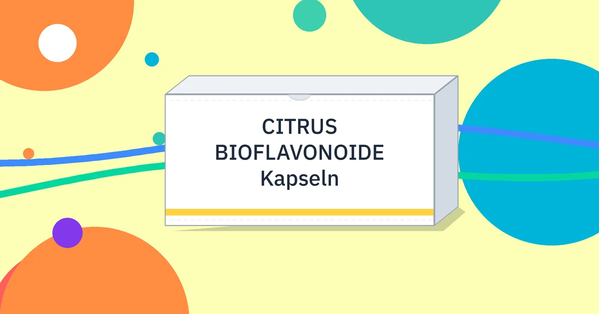 Symbolbild: Packung mit der Aufschrift CITRUS BIOFLAVONOIDE Kapseln (PZN 11169050) – Verfügbarkeit und Bezug in Apotheken in Frankfurt am Main
