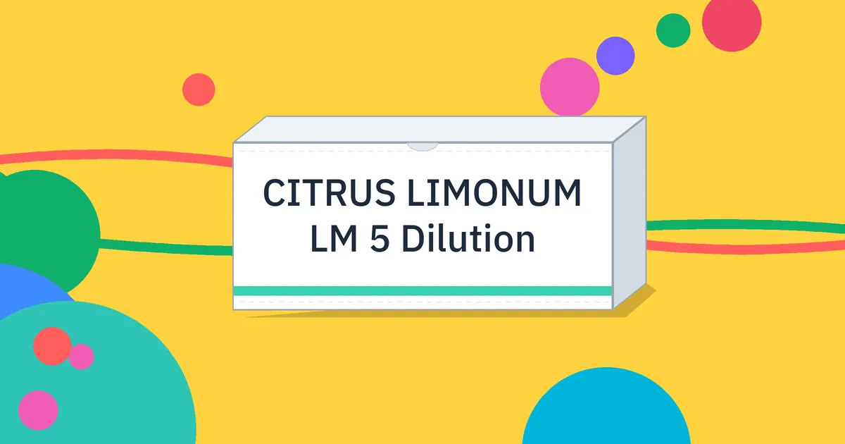 Symbolbild: Packung mit der Aufschrift CITRUS LIMONUM LM 5 Dilution (PZN 13446832) – Verfügbarkeit und Bezug in Apotheken in Frankfurt am Main