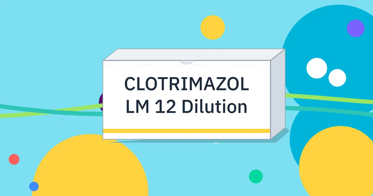Symbolbild: Packung mit der Aufschrift CLOTRIMAZOL LM 12 Dilution (PZN 12822658) – Verfügbarkeit und Bezug in Apotheken in Frankfurt am Main