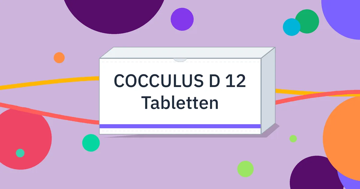 Symbolbild: Packung mit der Aufschrift COCCULUS D 12 Tabletten (PZN 02112832) – Verfügbarkeit und Bezug in Apotheken in Frankfurt am Main