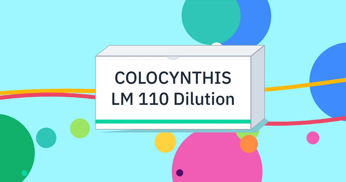 Symbolbild: Packung mit der Aufschrift COLOCYNTHIS LM 110 Dilution (PZN 12832912) – Verfügbarkeit und Bezug in Apotheken in Frankfurt am Main