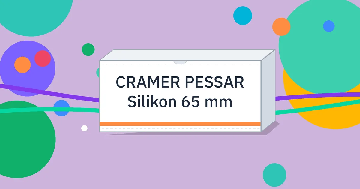 Symbolbild: Packung mit der Aufschrift CRAMER PESSAR Silikon 65 mm (PZN 04022820) – Verfügbarkeit und Bezug in Apotheken in Frankfurt am Main