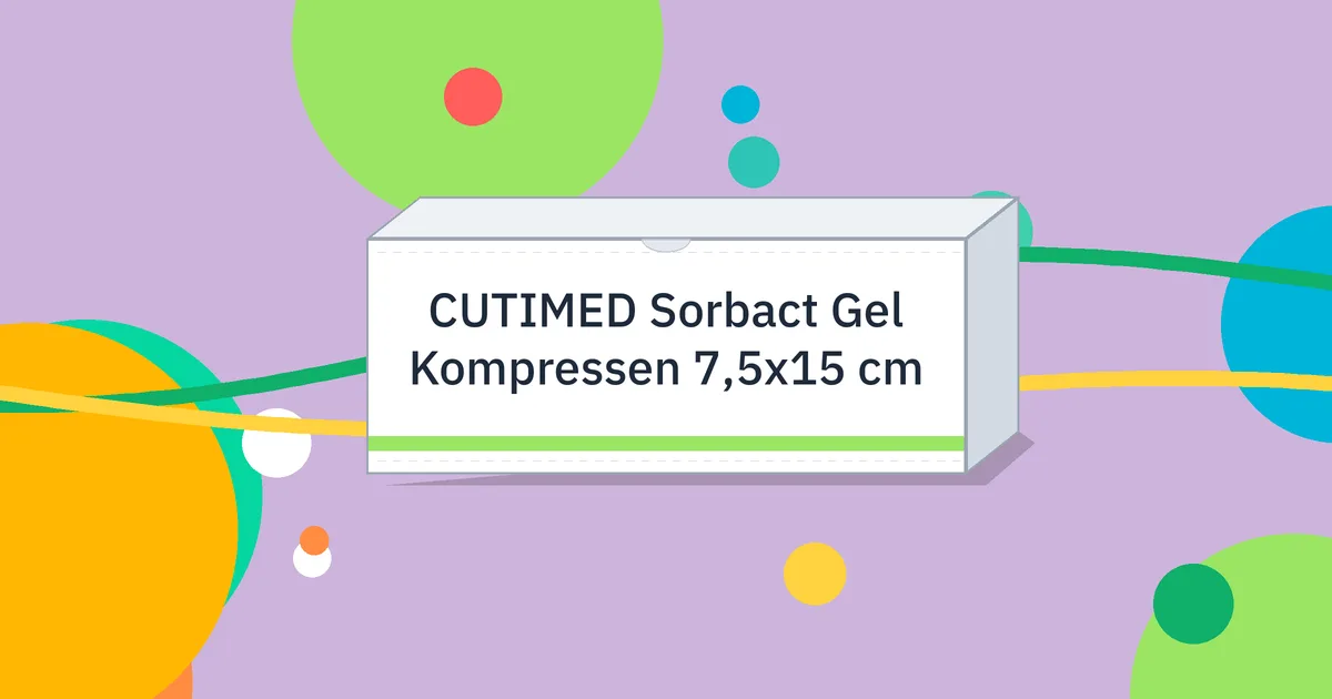 Symbolbild: Packung mit der Aufschrift CUTIMED Sorbact Gel Kompressen 7,5x15 cm (PZN 19699847) – Verfügbarkeit und Bezug in Apotheken in Frankfurt am Main