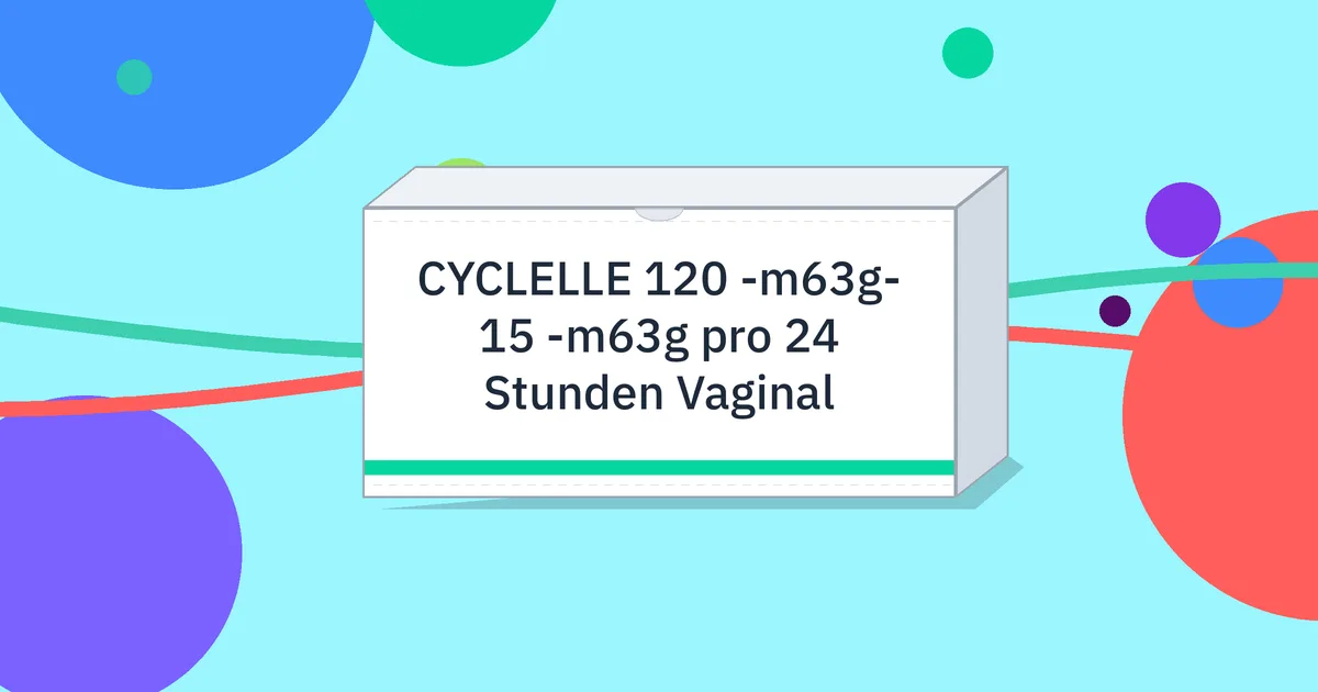Symbolbild: Packung mit der Aufschrift CYCLELLE 120 -m63g-15 -m63g pro 24 Stunden Vaginal (PZN 13814603) – Verfügbarkeit und Bezug in Apotheken in Frankfurt am Main