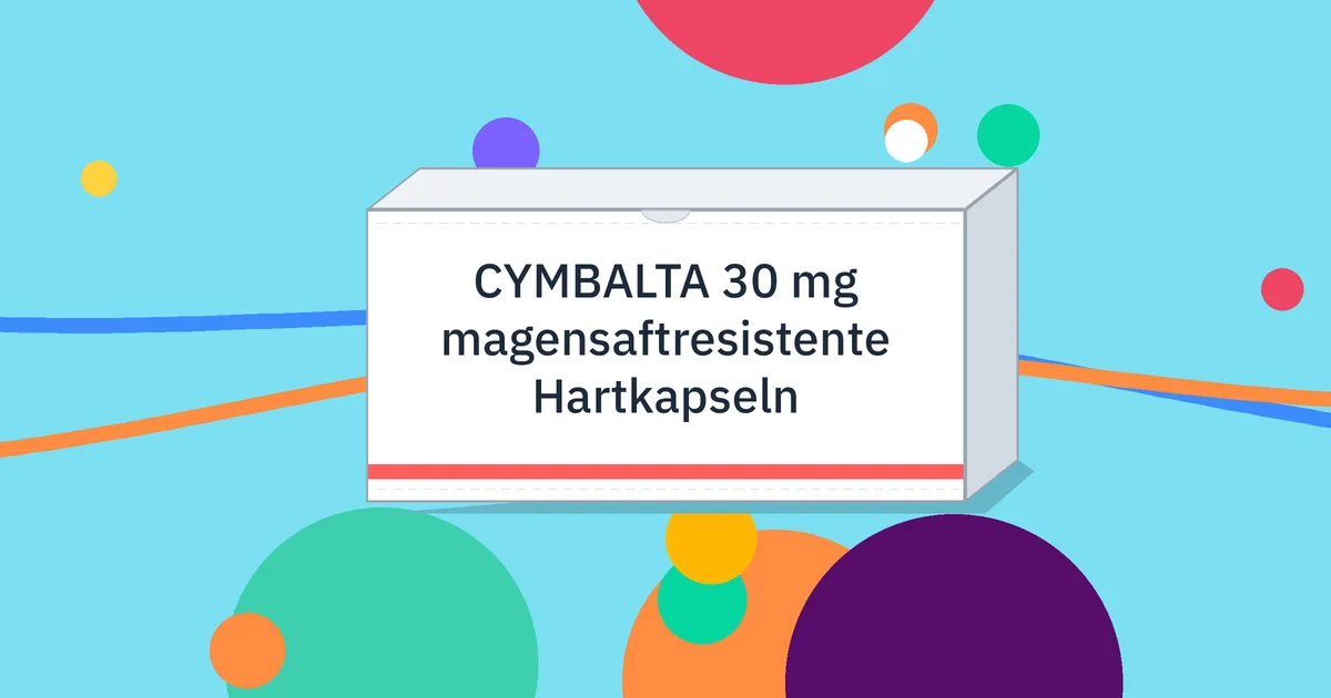 Symbolbild: Packung mit der Aufschrift CYMBALTA 30 mg magensaftresistente Hartkapseln (PZN 06152254) – Verfügbarkeit und Bezug in Apotheken in Frankfurt am Main