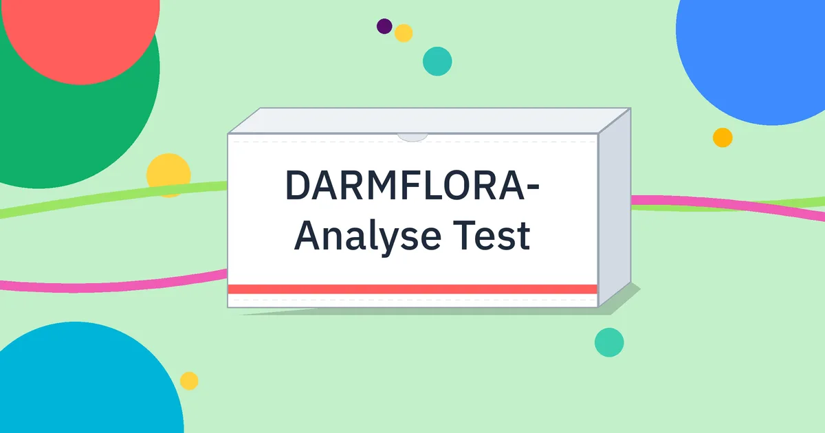 Symbolbild: Packung mit der Aufschrift DARMFLORA-Analyse Test (PZN 15425811) – Verfügbarkeit und Bezug in Apotheken in Frankfurt am Main