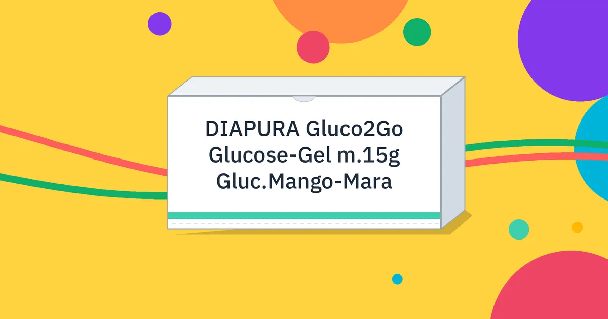 Symbolbild: Packung mit der Aufschrift DIAPURA Gluco2Go Glucose-Gel m.15g Gluc.Mango-Mara (PZN 20513345) – Verfügbarkeit und Bezug in Apotheken in Frankfurt am Main