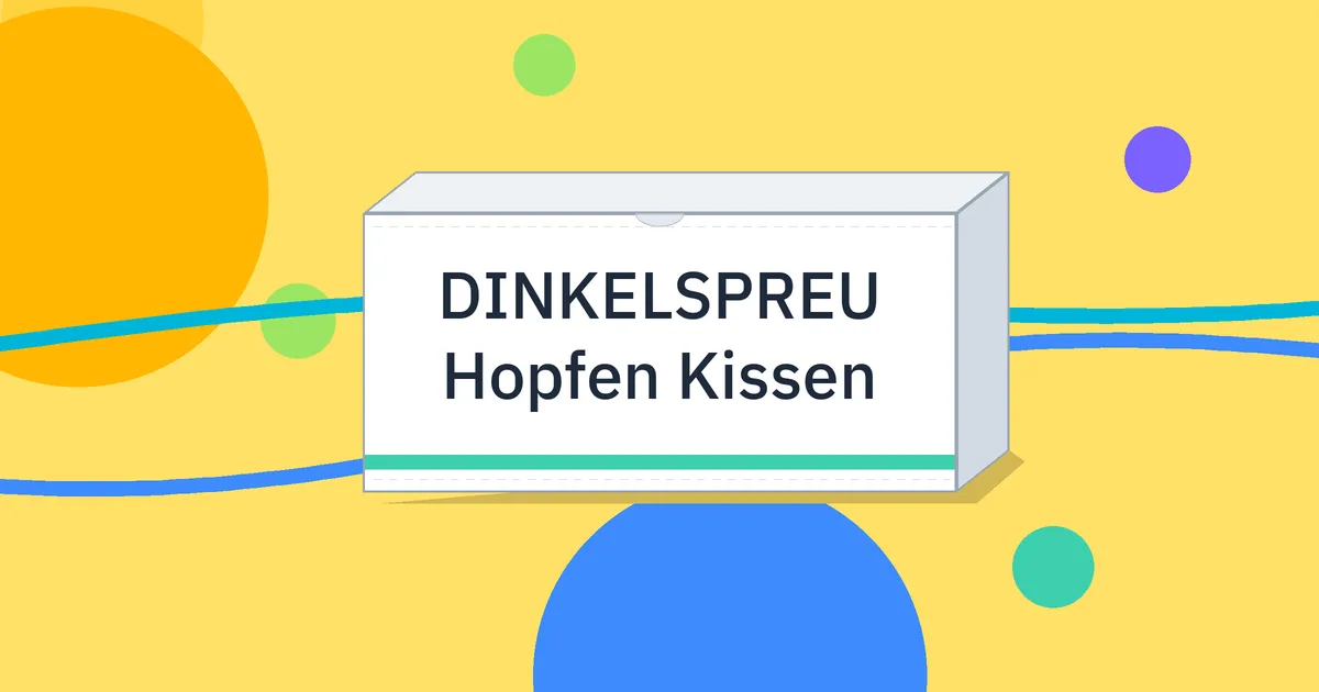 Symbolbild: Packung mit der Aufschrift DINKELSPREU Hopfen Kissen (PZN 02449158) – Verfügbarkeit und Bezug in Apotheken in Frankfurt am Main