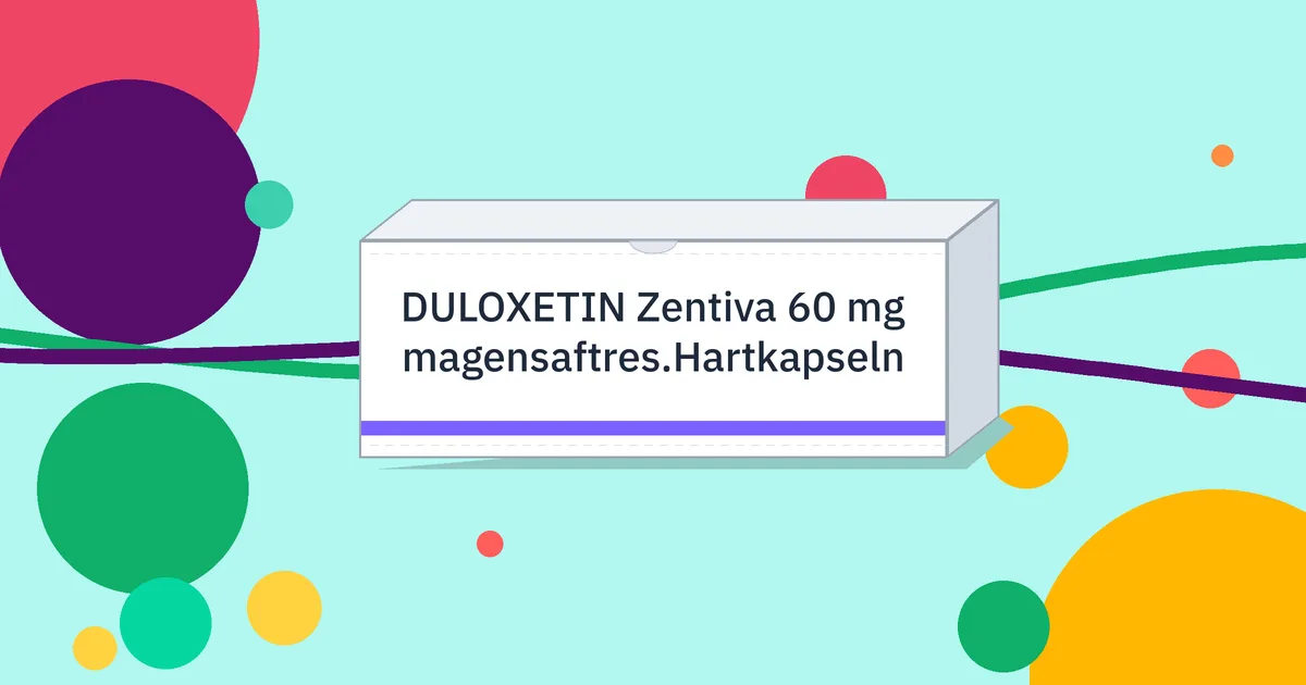 Symbolbild: Packung mit der Aufschrift DULOXETIN Zentiva 60 mg magensaftres.Hartkapseln (PZN 16893879) – Verfügbarkeit und Bezug in Apotheken in Frankfurt am Main