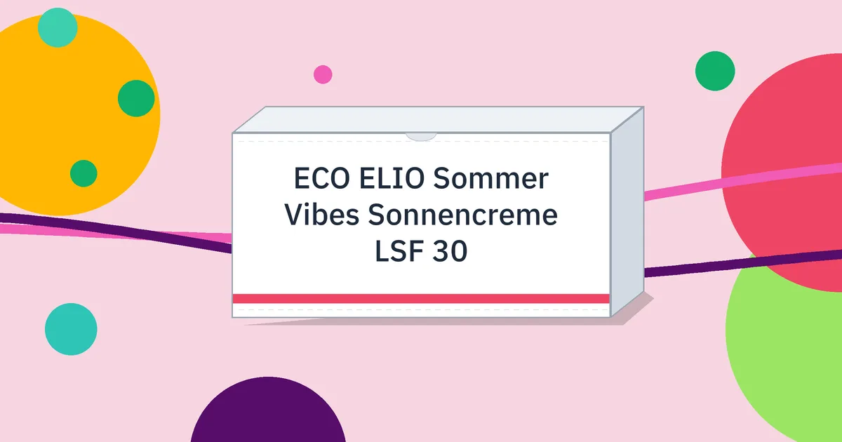 Symbolbild: Packung mit der Aufschrift ECO ELIO Sommer Vibes Sonnencreme LSF 30 (PZN 19815905) – Verfügbarkeit und Bezug in Apotheken in Frankfurt am Main