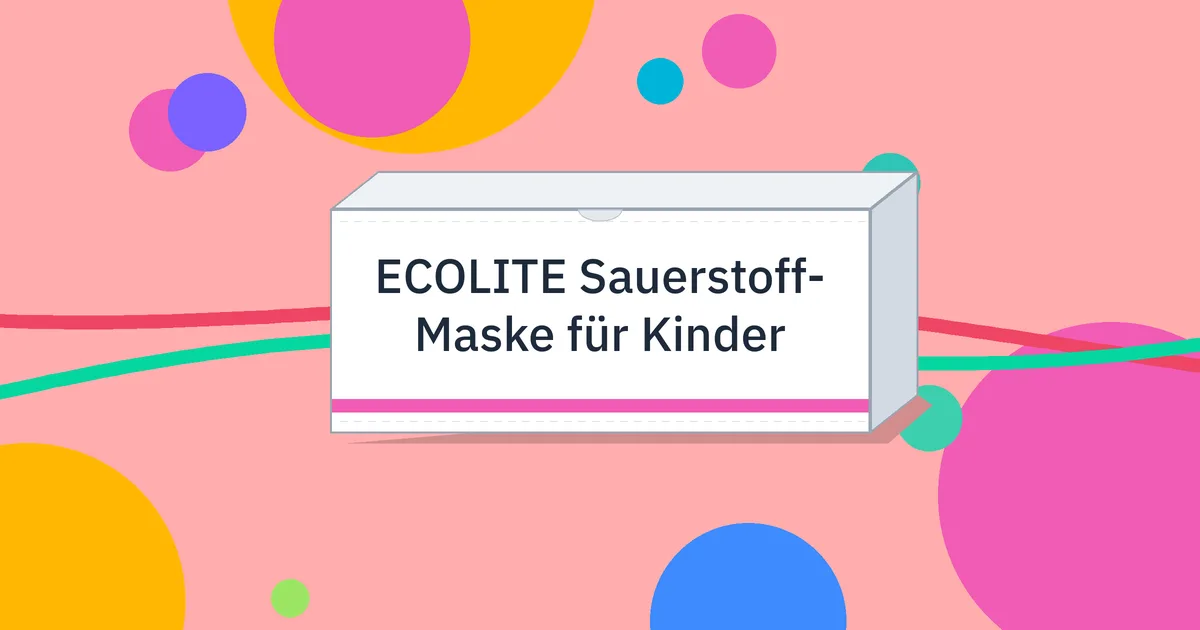 Symbolbild: Packung mit der Aufschrift ECOLITE Sauerstoff-Maske für Kinder (PZN 16787953) – Verfügbarkeit und Bezug in Apotheken in Frankfurt am Main