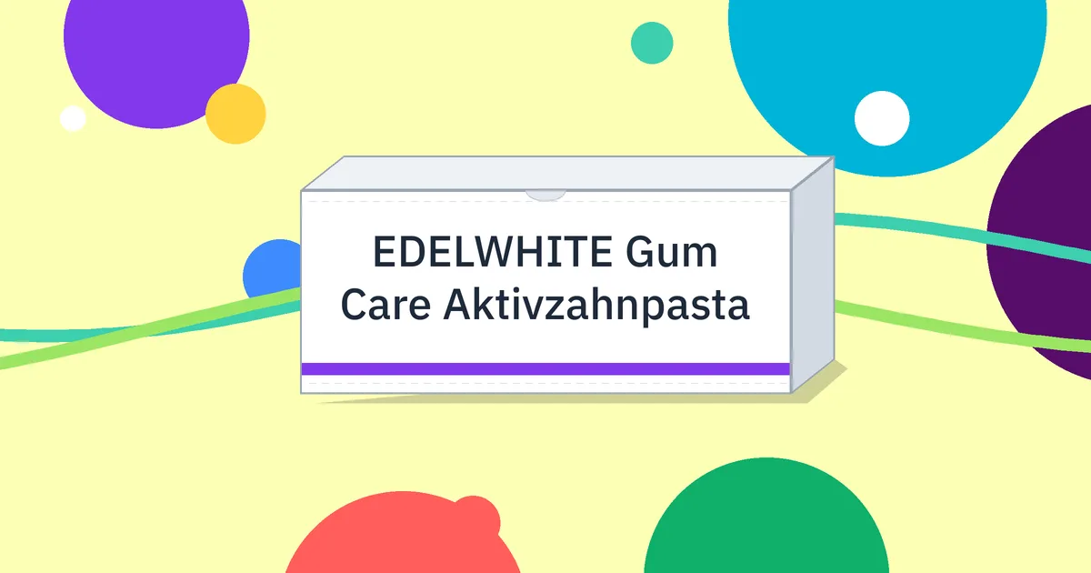 Symbolbild: Packung mit der Aufschrift EDELWHITE Gum Care Aktivzahnpasta (PZN 00170162) – Verfügbarkeit und Bezug in Apotheken in Frankfurt am Main