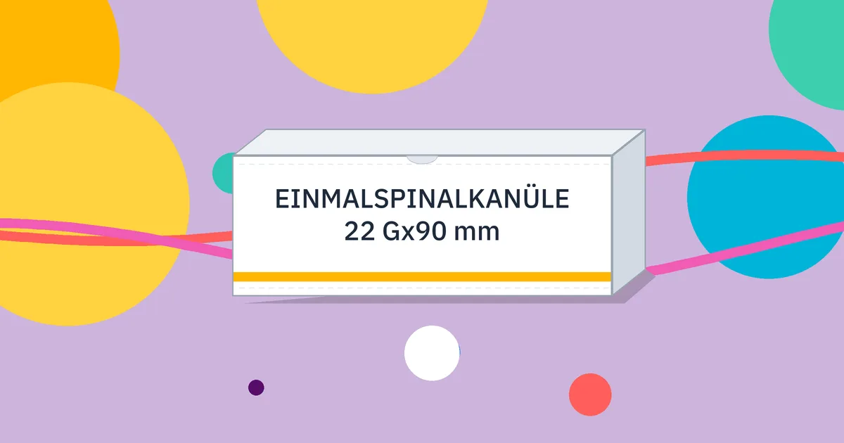 Symbolbild: Packung mit der Aufschrift EINMALSPINALKANÜLE 22 Gx90 mm (PZN 01525839) – Verfügbarkeit und Bezug in Apotheken in Frankfurt am Main