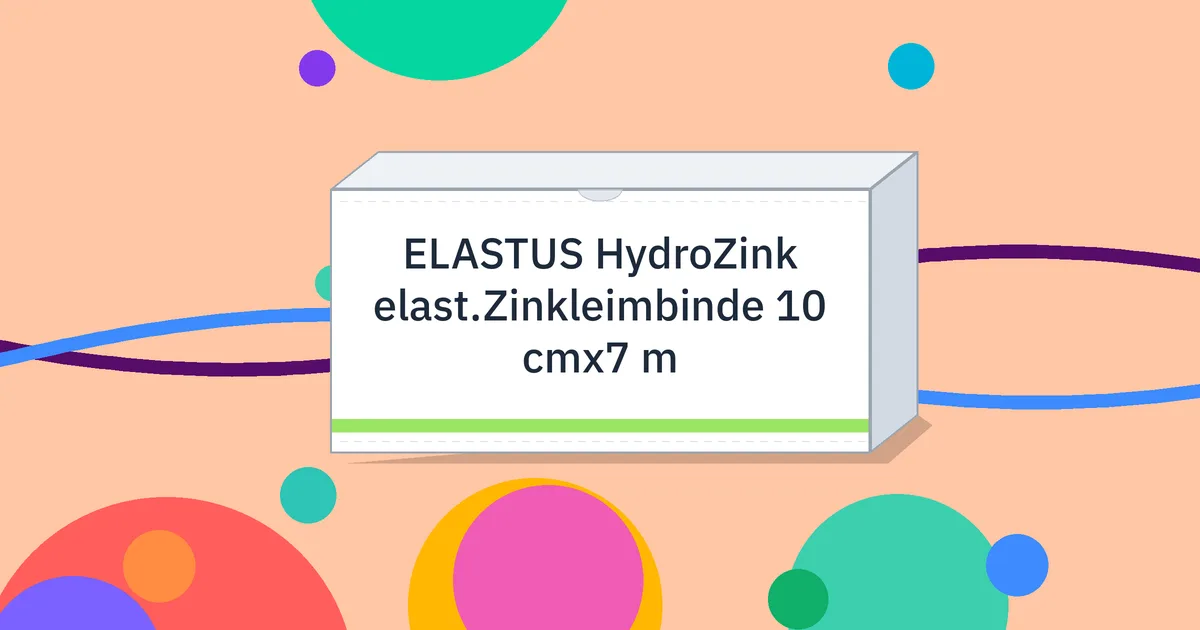 Symbolbild: Packung mit der Aufschrift ELASTUS HydroZink elast.Zinkleimbinde 10 cmx7 m (PZN 14211255) – Verfügbarkeit und Bezug in Apotheken in Frankfurt am Main