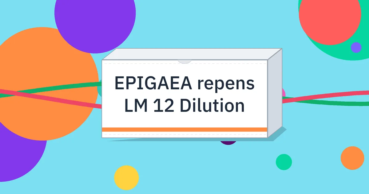 Symbolbild: Packung mit der Aufschrift EPIGAEA repens LM 12 Dilution (PZN 13471623) – Verfügbarkeit und Bezug in Apotheken in Frankfurt am Main