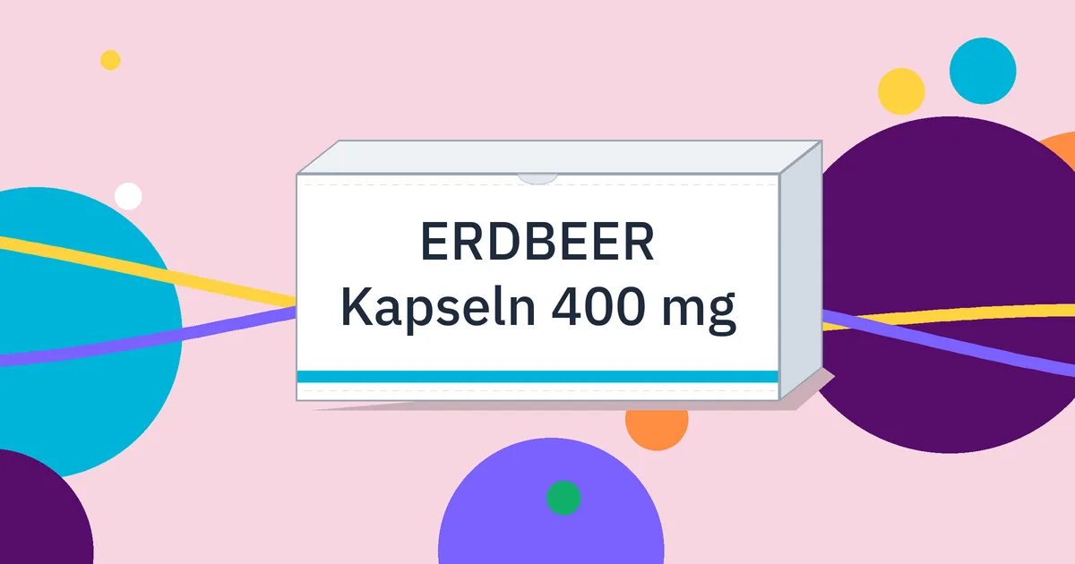 Symbolbild: Packung mit der Aufschrift ERDBEER Kapseln 400 mg (PZN 02366627) – Verfügbarkeit und Bezug in Apotheken in Frankfurt am Main