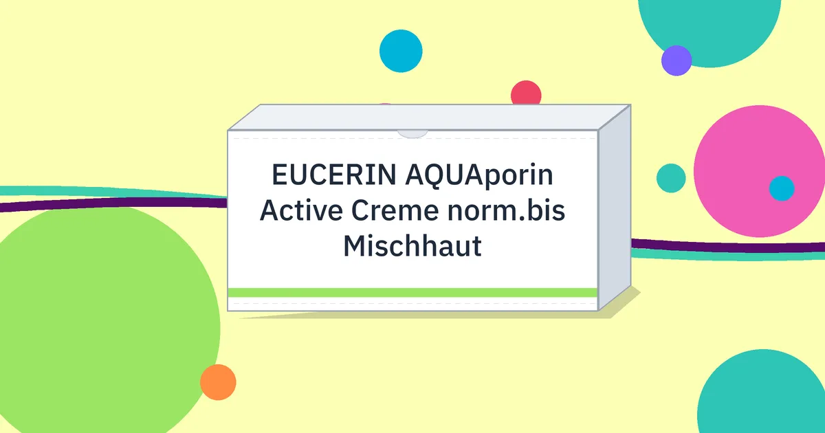 Symbolbild: Packung mit der Aufschrift EUCERIN AQUAporin Active Creme norm.bis Mischhaut (PZN 10961350) – Verfügbarkeit und Bezug in Apotheken in Frankfurt am Main